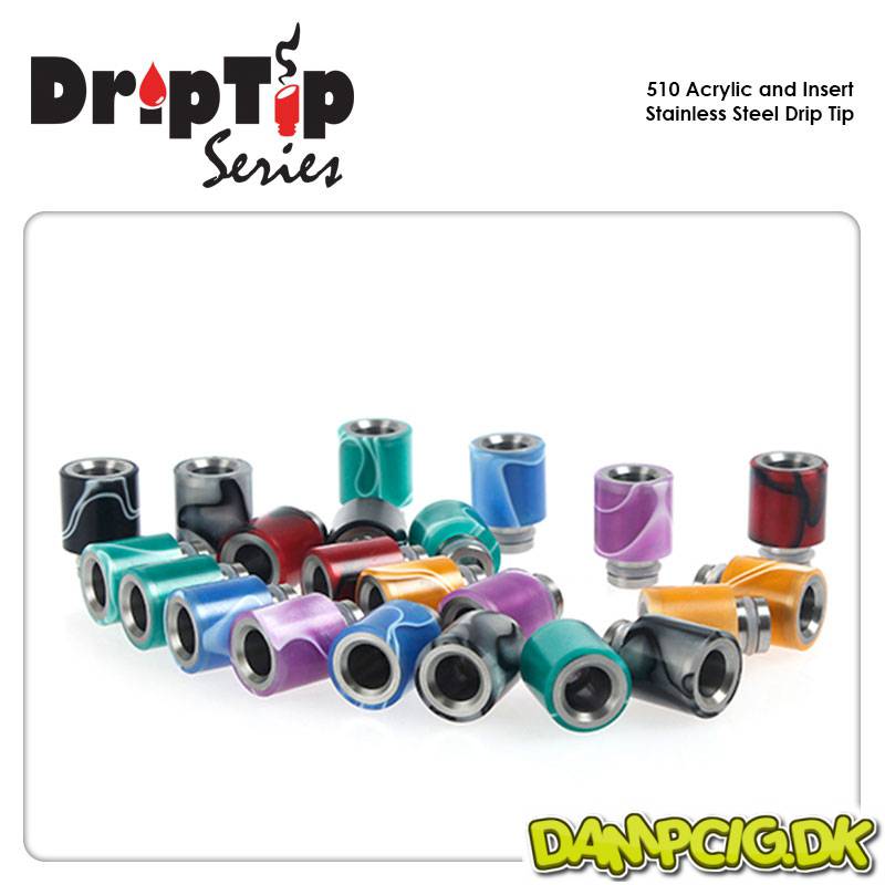 510 Acrylic and Insert Stainless Steel Drip Tip – Dampcig.dk
