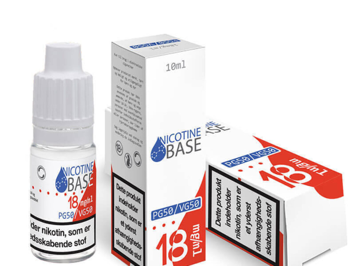 10ml Nicotine Base PG50/VG50 – Denmark – Dampcig.dk