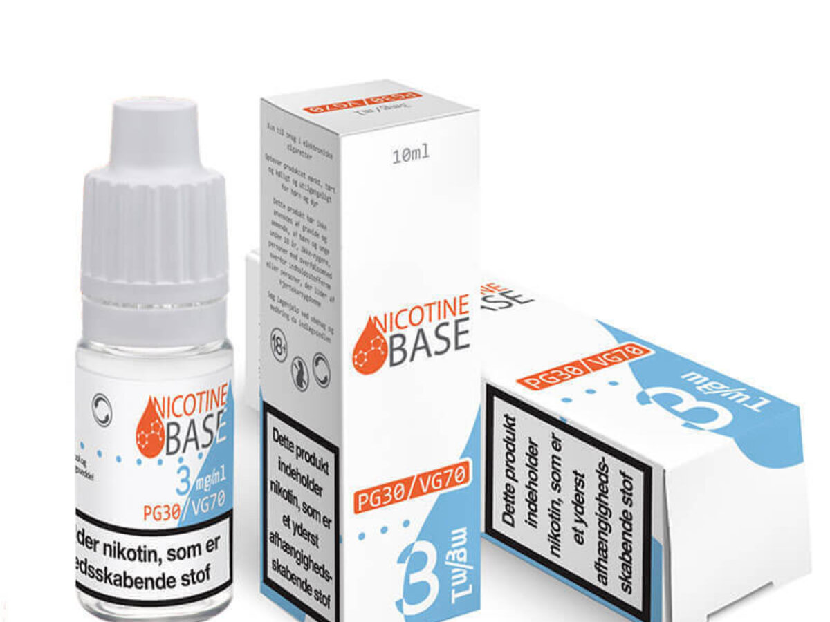 10ml Nicotine Base PG30/VG70 – Denmark – Dampcig.dk