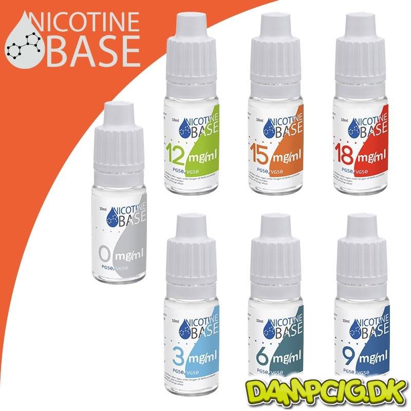 10ml Nicotine Base PG50/VG50 – Spain – Dampcig.dk
